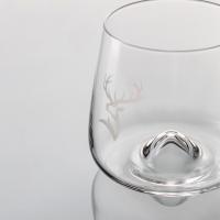 China 485ml Etched Glass Drinking Cups 16oz Hand Blown Crystal Rock Drinking Glasses for sale