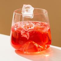 China 485ml Etched Glass Drinking Cups 16oz Hand Blown Crystal Rock Drinking Glasses for sale