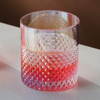 China Rainbow Coloured Highball Drinking Glasses 12 Oz 18 Oz Double Old Fashioned for sale