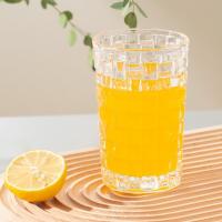 China 12 Ounce Glass Drinking Cups 342ml Transparent Cut Crystal Highball Glasses for sale