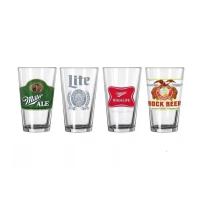 China Highball Custom Printed Pint Glasses Lead Free 490ml Everyday Drinking Glasses for sale