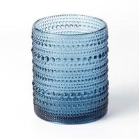 China Colored Heavy Jupiter Hobnail Drinking Glasses Tumblers 12 Oz Machine Pressed for sale