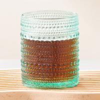 China Colored Heavy Jupiter Hobnail Drinking Glasses Tumblers 12 Oz Machine Pressed for sale