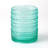China Colored Heavy Jupiter Hobnail Drinking Glasses Tumblers 12 Oz Machine Pressed for sale