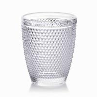 China Beaded Hobnail Glass Drinking Cups Crystal Tumblers 260ml Old Fashioned Glasses for sale
