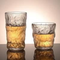 China 260ml Crystal Glacier Whiskey Glasses 9 Ounce Heavy Bottom Glass Tumblers for sale