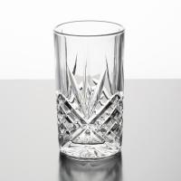 China 35CL Heavy Bottom Cut Crystal Old Fashioned Glasses Tumblers 12.3 Ounce for sale