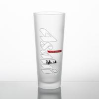 China 500ml Frosted Glass Drinking Cups 17.6 Ounce Hand Blown Glass Etching Beer Mugs for sale
