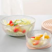 China Clear Crystal Glass Kitchen Wares Prep Bowls 3 Piece Machine Made for sale