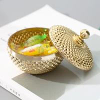 China 5 Ounces Mini Clear Glass Storage Jar Gold Plated Machine Pressed For Cube Sugar for sale