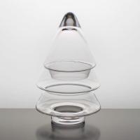 China Handmade Clear Glass Christmas Tree Storage Jar 29 Oz 825ml For Candy for sale