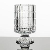 China Transparent Shaped Glass Vases Machine Pressed 7.15 Inch Height Table Lamp Style for sale