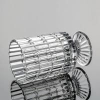 China Transparent Shaped Glass Vases Machine Pressed 7.15 Inch Height Table Lamp Style for sale