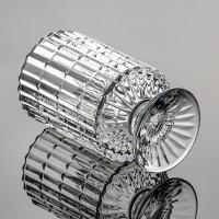 China Transparent Shaped Glass Vases Machine Pressed 7.15 Inch Height Table Lamp Style for sale