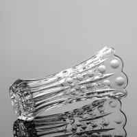 China 9.75 Inch Embossed Crystal Glass Vases Shock Resistant For Home Decoration for sale