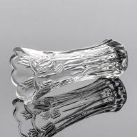 China Tulip Shaped Glass Vases Machine Pressed 19.8cm Height Crystal Glass Flower Vase for sale