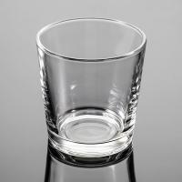 China Tapered Decorative Glass Cylinder Vases 4.5 Inch Height Machine Pressed for sale