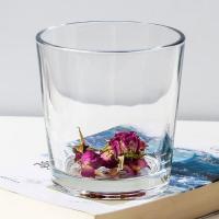 China Tapered Decorative Glass Cylinder Vases 4.5 Inch Height Machine Pressed for sale