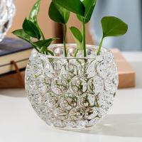 China Crystal Clear Home Decoration Glass Vase Lead Free Machine Pressed for sale