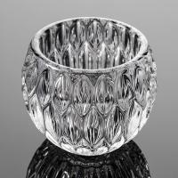 China Crystal Home Decoration Glass Lead Free Teardrop Votive Candle Holder 8.8cm Height for sale