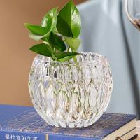 China Crystal Home Decoration Glass Lead Free Teardrop Votive Candle Holder 8.8cm Height for sale