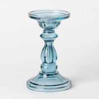China Pillar Taper Crystal Glass Candlestick Holders Decorative Lead Free for sale