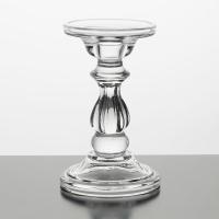 China Pillar Taper Crystal Glass Candlestick Holders Decorative Lead Free for sale