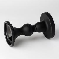 China Black Color Glass Candle Holder Lead Free Pillar And Taper Candle Holders for sale