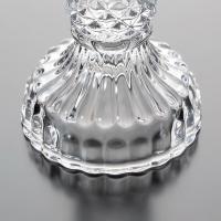 China Clear Depression Glass Crystal Taper Candlestick Holders Diamond Pattern 6.5 Inch for sale