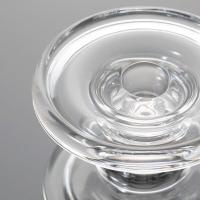 China Dinner Crystal Clear Glass Pillar Candle Holders Machine Pressed For Pillar Taper for sale