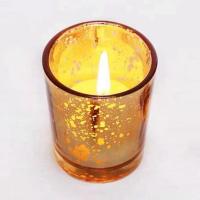 China Christmas Tea Light Mercury Glass Votive Candle Holders 82ml Customized Color for sale