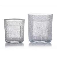 China 200ml 350ml Color Glass Candle Holder Mercury Pillar Scented Candle Stand for sale