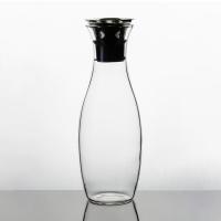 China 46 Oz Hand Blown Glass Water Pitcher Heat Resistant 1300ml With Drip Free Lid for sale