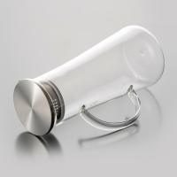 China 1350ml Glass Water Pitcher With Filter Transparent Heat Resistant Glass Carafe for sale