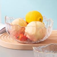 China Gold Edge Clear Glass Mixing Bowls Machine Made Eco Friendly Serving Bowls for sale