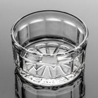 China Mini 130ml Pressed Glass Kitchen Wares Transparent Dessert Stackable Glass Bowls for sale