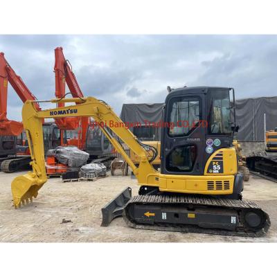 China 90% Komatsu Used Excavator Free Shipping 5 Ton Hydraulic Crawler Mini Machine PC55MR for sale