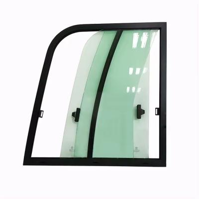 China Excavator Cab Heavy Duty Machine Sliding Window 5mm Tempered Glass For 20 Garment Shops for sale