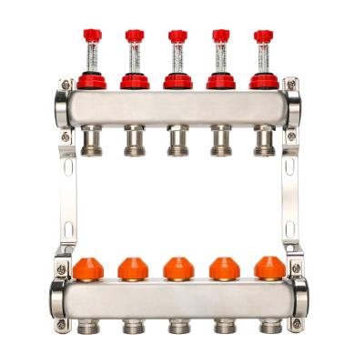 China DR-1607 Stainless Steel Manifolds for Underfloor Heating and Radiant Heating Systems for sale