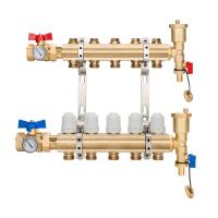 China Brass Floor Heating Manifold Water Distributor for DR-1503A Underfloor Heating System for sale