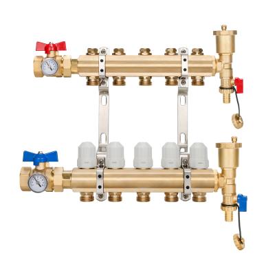 China Brass Floor Heating Manifold Water Distributor for DR-1503A Underfloor Heating System for sale