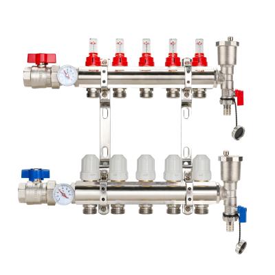 China Online Technical Support DR-1401D Brass Manifolds for Radiant Floor Heating Distribution System for sale