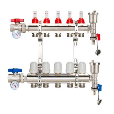 China DR-1401C Under Floor Heating Insulation Hot Water System Brass Manifold with Superior for sale