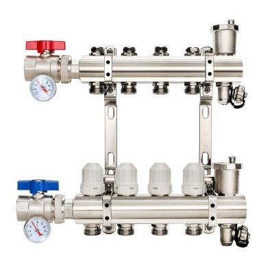 China DR-1435 Water Divider Separator Brass Manifold With Ball Valve And Drain Valve for sale