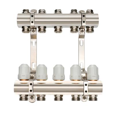 China Floor Heating Pipe Distribution System Solution Modern DR-1411 Brass Manifold Design for sale