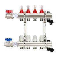 China DR-1426 Central Hvac System Heating Manifold Water Floor Heated Brass Manifold for sale