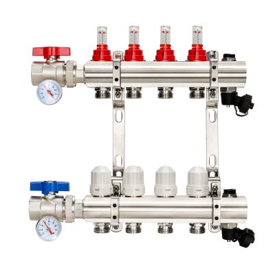 China DR-1423 Brass Distributor Collector Manifold for Easy Installation Underfloor Heating for sale