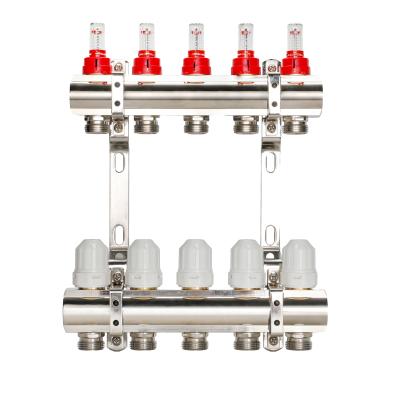 China Brass Floor Heating Modern Design Underfloor Heating Water Manifold Water Distributor for sale