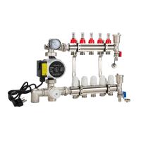 China DH-1102H Stainless Steel Underfloor Heat Water Manifold With Flowmeter Valves for sale