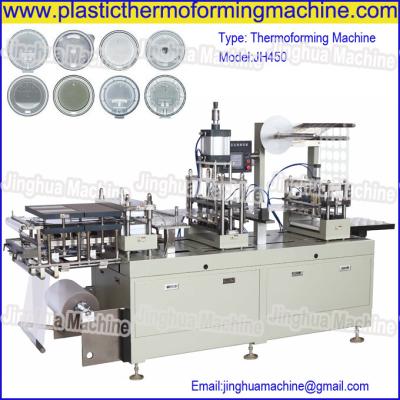 China CE Standard Automatic cup lid/cover thermoforming Machine for paper cut, plastic cup for sale